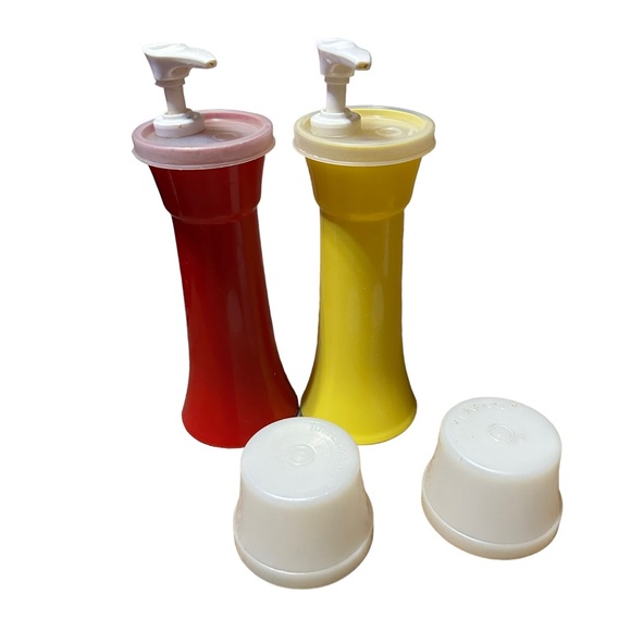 Tupperware | Dining | Vintage Tupperware Condiment Set Red 785 Yellow ...